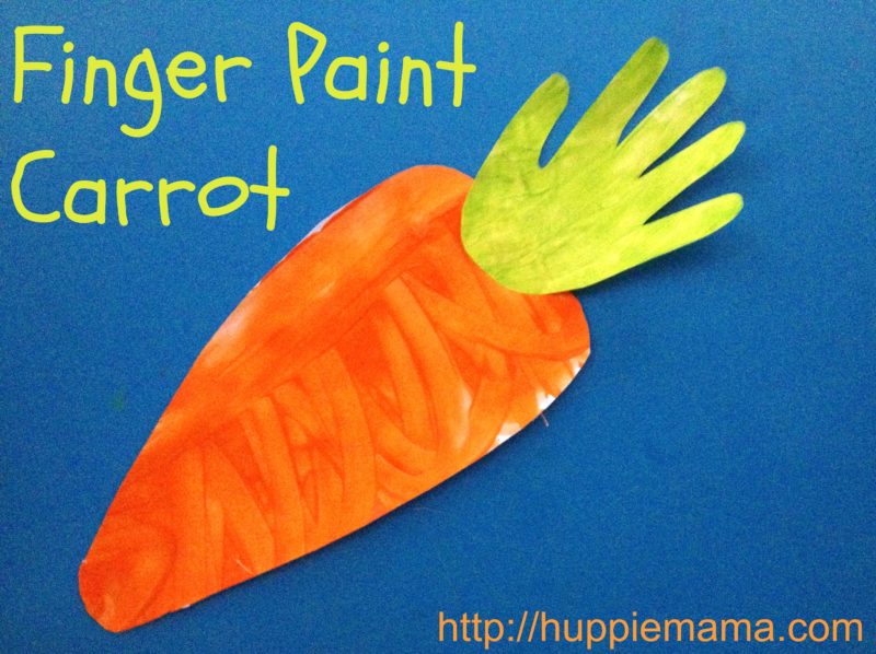 Food Craft: Finger Paint Carrot - Our Potluck Family