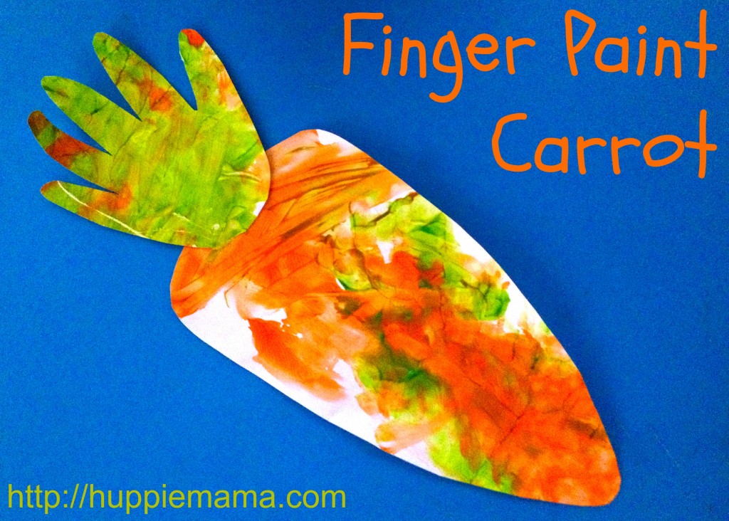 Food Craft: Finger Paint Carrot - Our Potluck Family