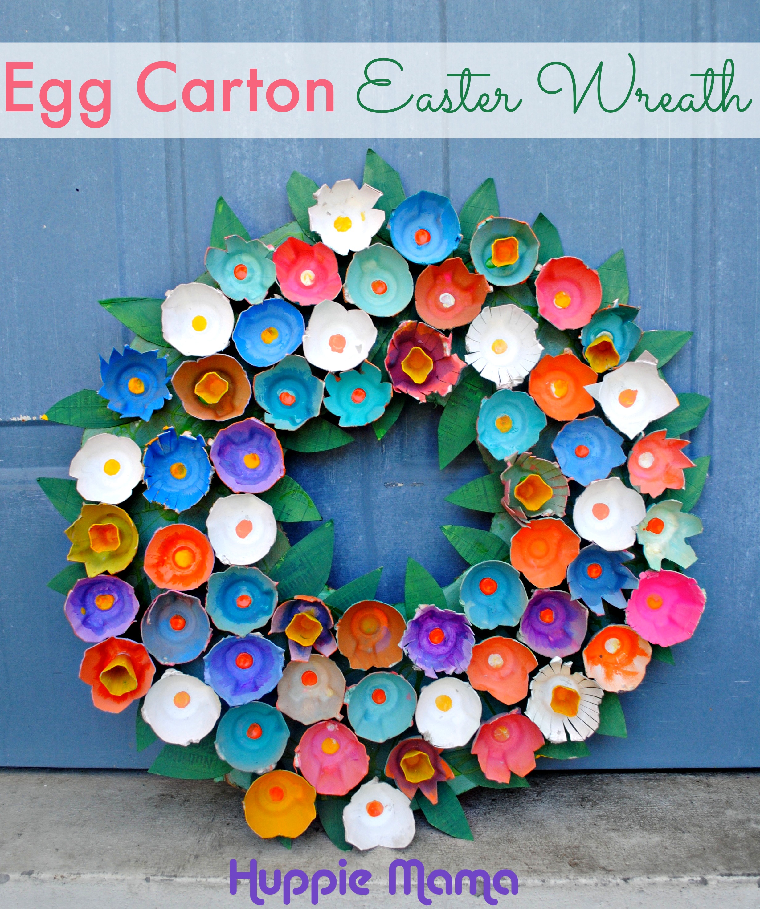 Egg Carton Easter Wreath Craft Our Potluck Family