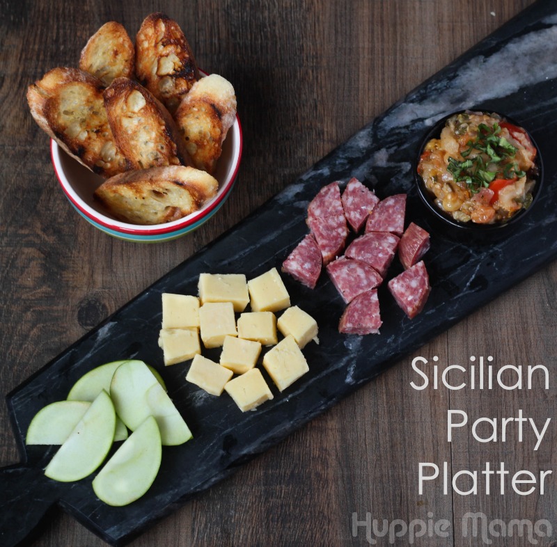 Sicilian Party Platter with Italian Vinegars - Our Potluck Family