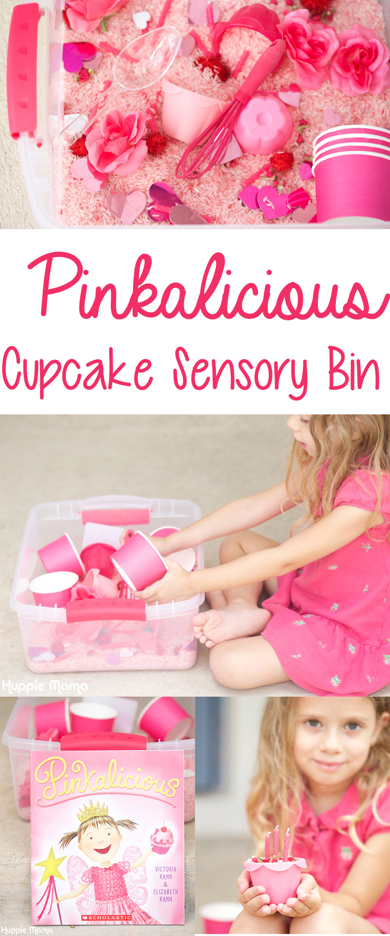 Pinkalicious Cupcake Sensory Bin - Our Potluck Family