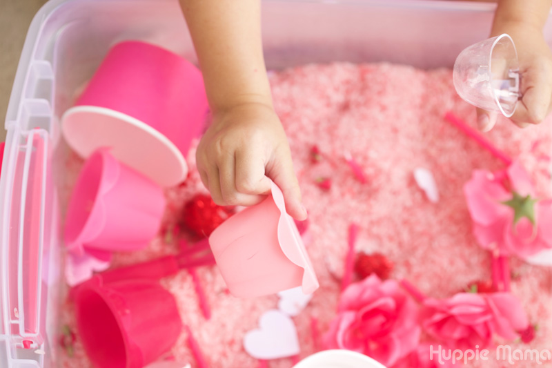 Pinkalicious Cupcake Sensory Bin - Our Potluck Family