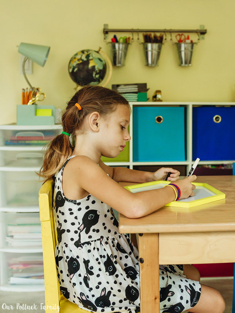 Elementary School Homework Area - Our Potluck Family