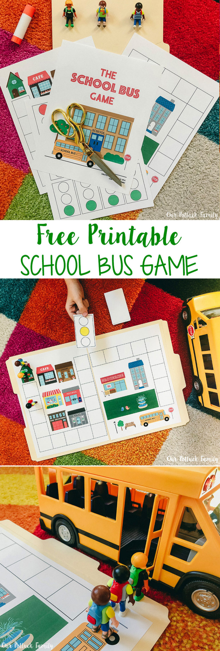 Printable School Bus Game - Our Potluck Family