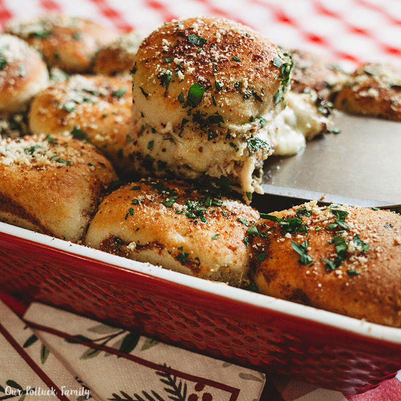 Cheesy Turkey Pull-Apart Bread - Our Potluck Family