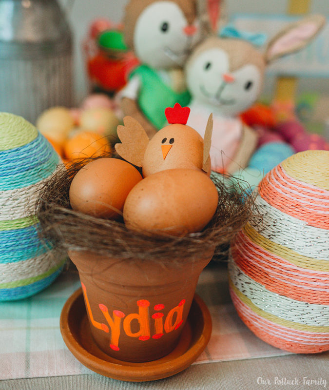 Chicken Nest Easter Egg Craft - Our Potluck Family